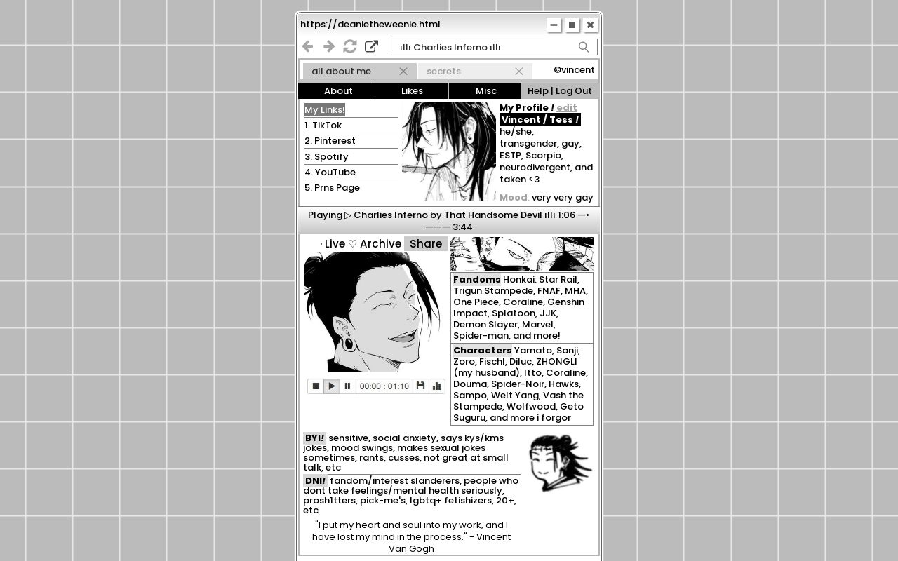 Vincent Dean Jr.'s Carrd